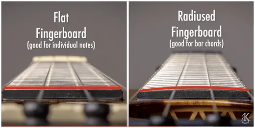 Radiused Fingerboard vs Flat Fretboard Explained